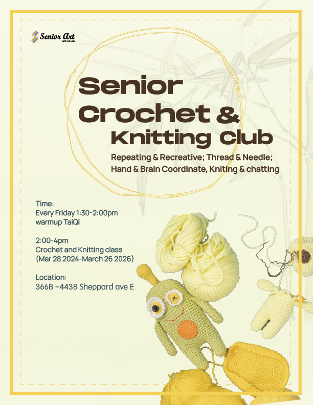 Crochet & Knitting Club 2025 – Senior Art with Jenny